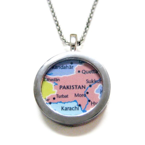 Kiola Designs | Jewelry | Pakistan Map Pendant Necklace | Poshmark